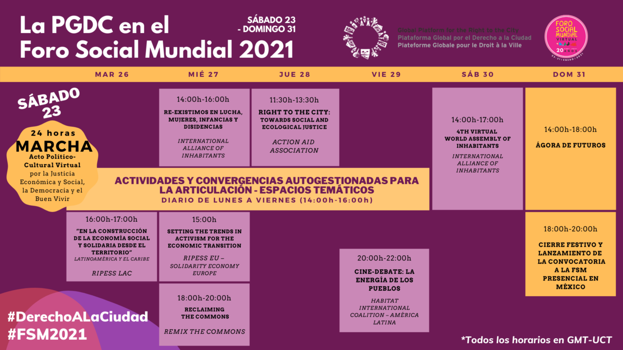 La PGDC en el Foro Social Mundial 2021 - Right to the city