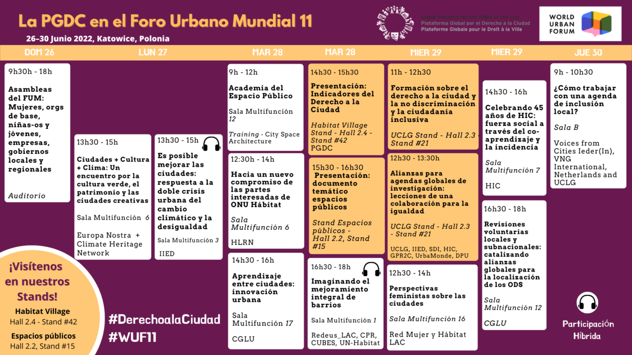 La PGDC en el Foro Urbano Mundial 11 - Right to the city